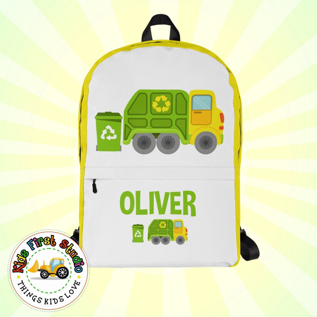 Personalized Garbage Truck Backpack Gift for Kids, School Backpack for ...