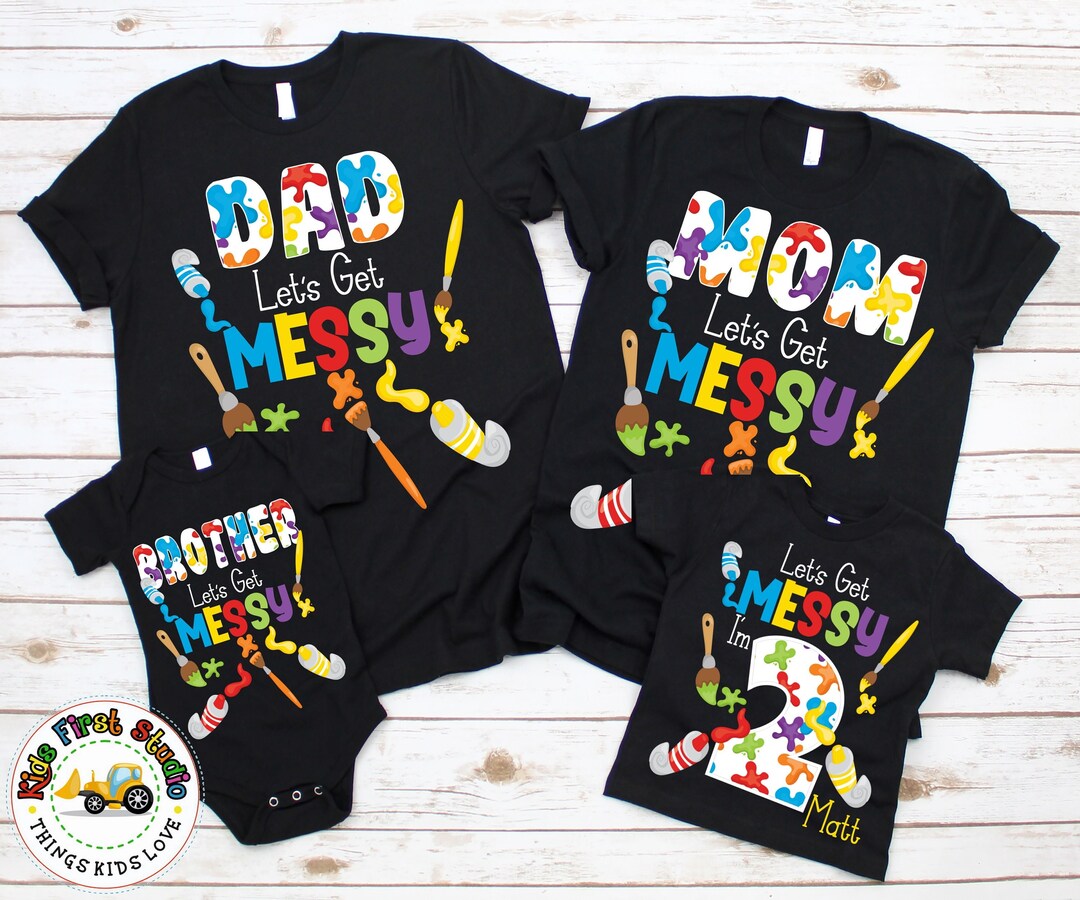 Art Painting Birthday Party, Family Matching Shirts, Personalized ...