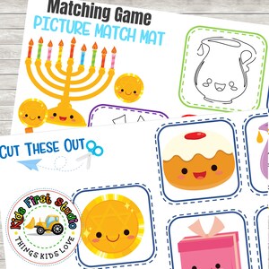 Hanukkah Activity Book Shadow Matching & Memory Activity for Toddlers ...