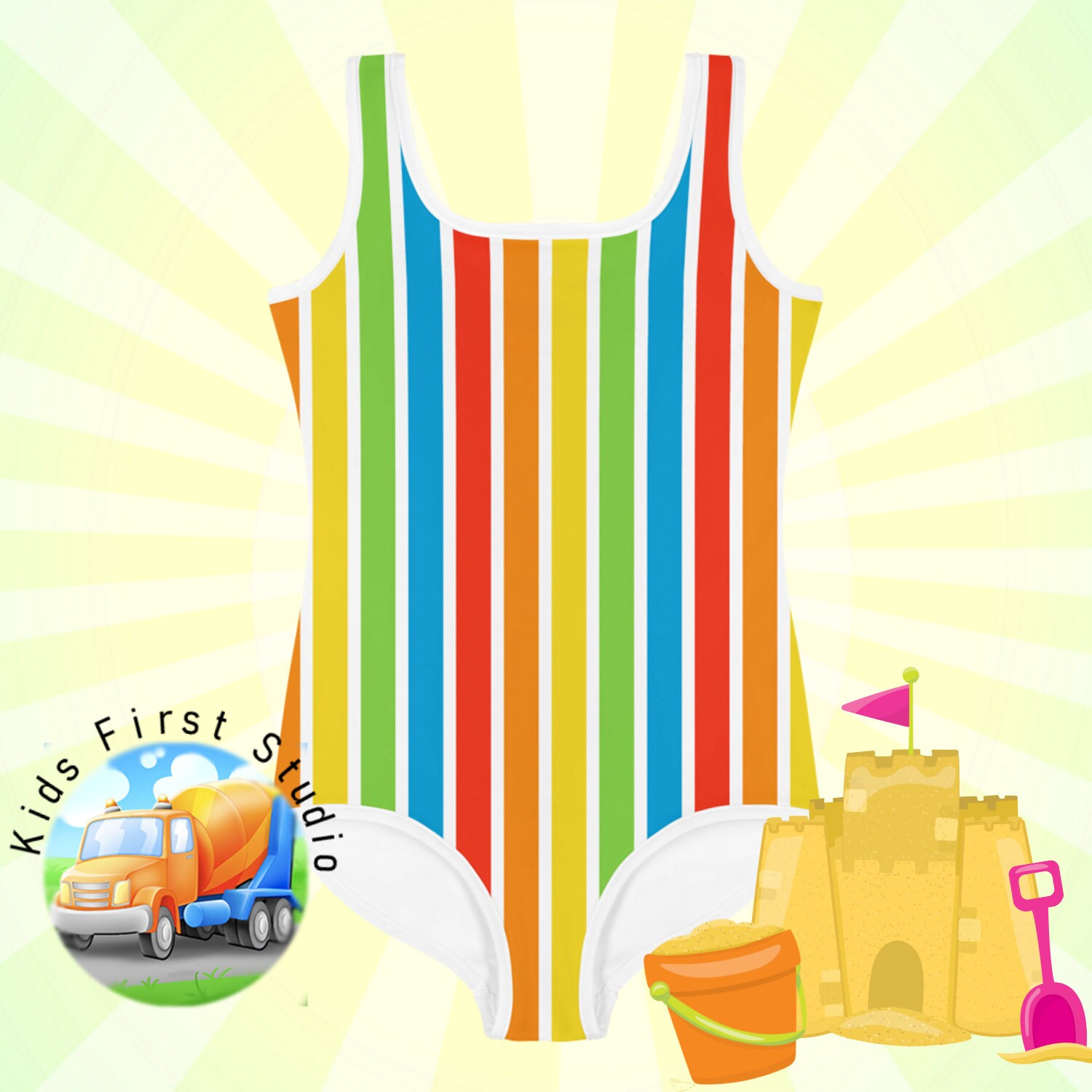 Kids In Bathing Suits Clipart