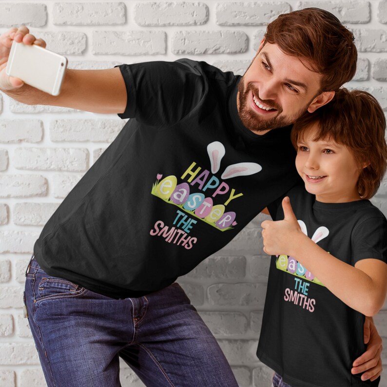 Personalized Happy Easter Family Matching Shirt Easter Bunny | Etsy
