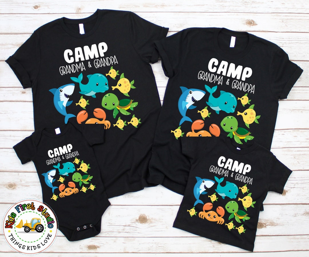 Sea Aquarium Family Matching Camp Grandma & Grandpa Shirt, Camp Sea ...
