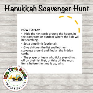Passover Scavenger Hunt - Kids Pesach Game Printable Printable Passover ...
