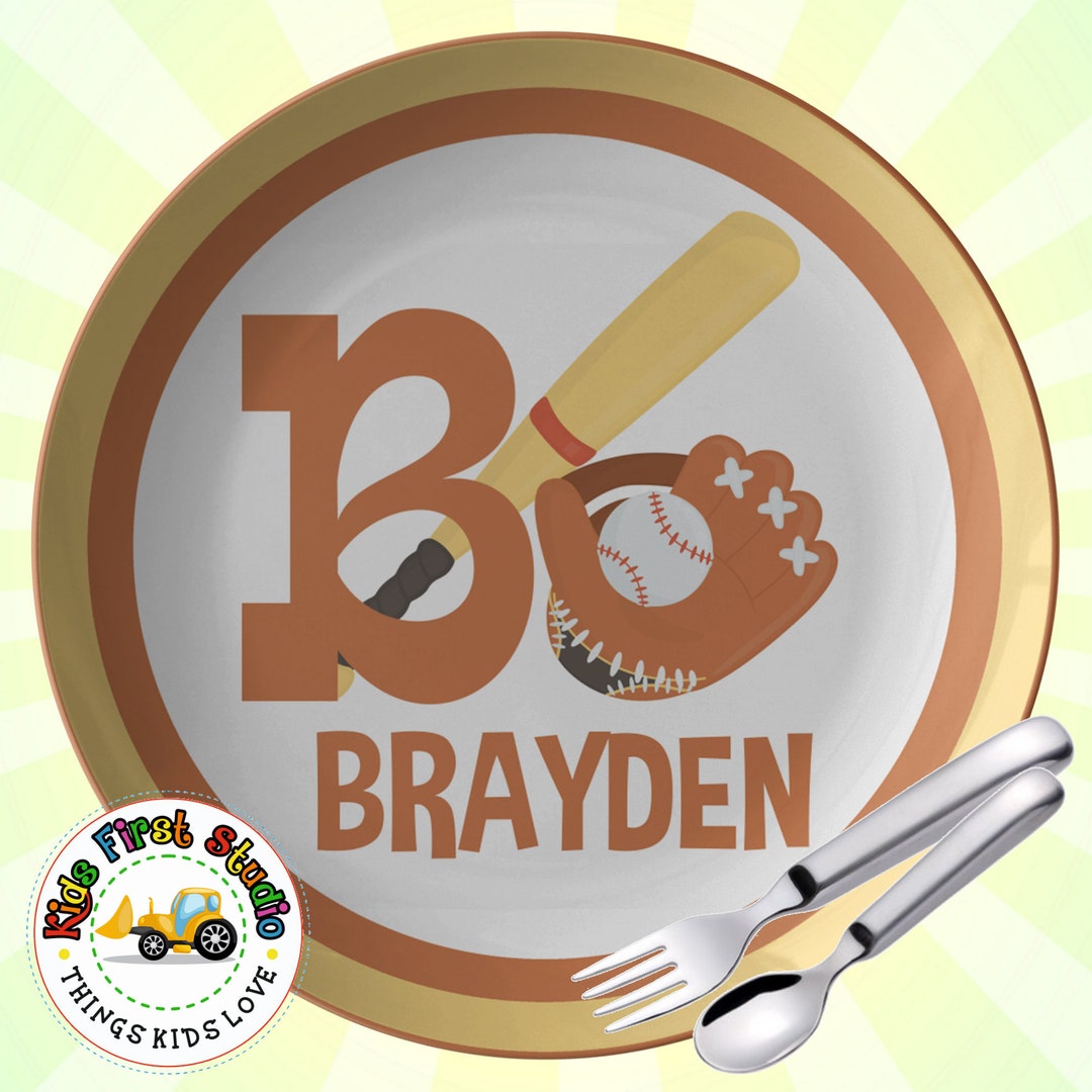 Personalized Sports Alphabet Plate Gift for Kids | Kids Plate ...