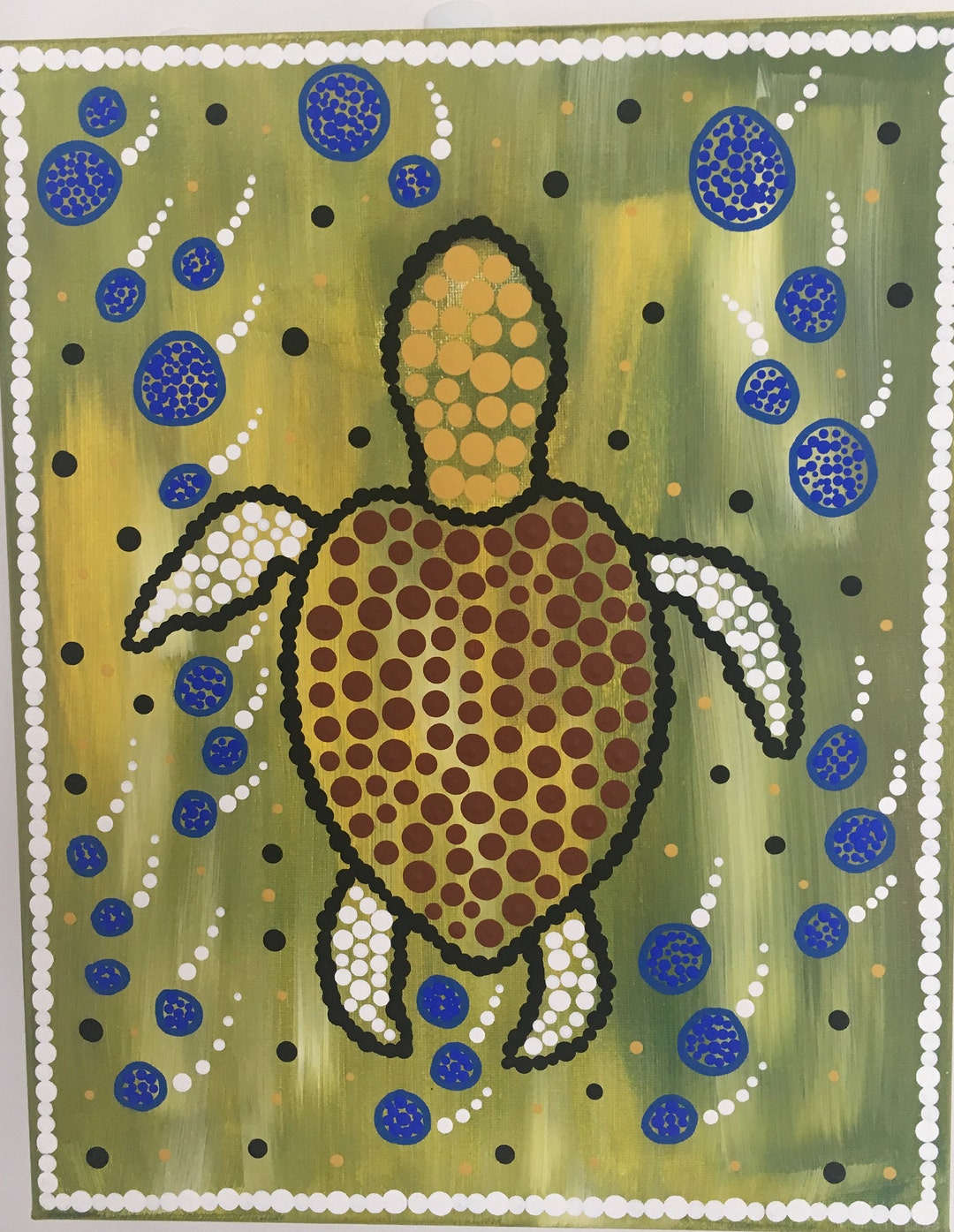 Aboriginal and Torres Strait Islander Art - Turtle on the Reef - Etsy UK