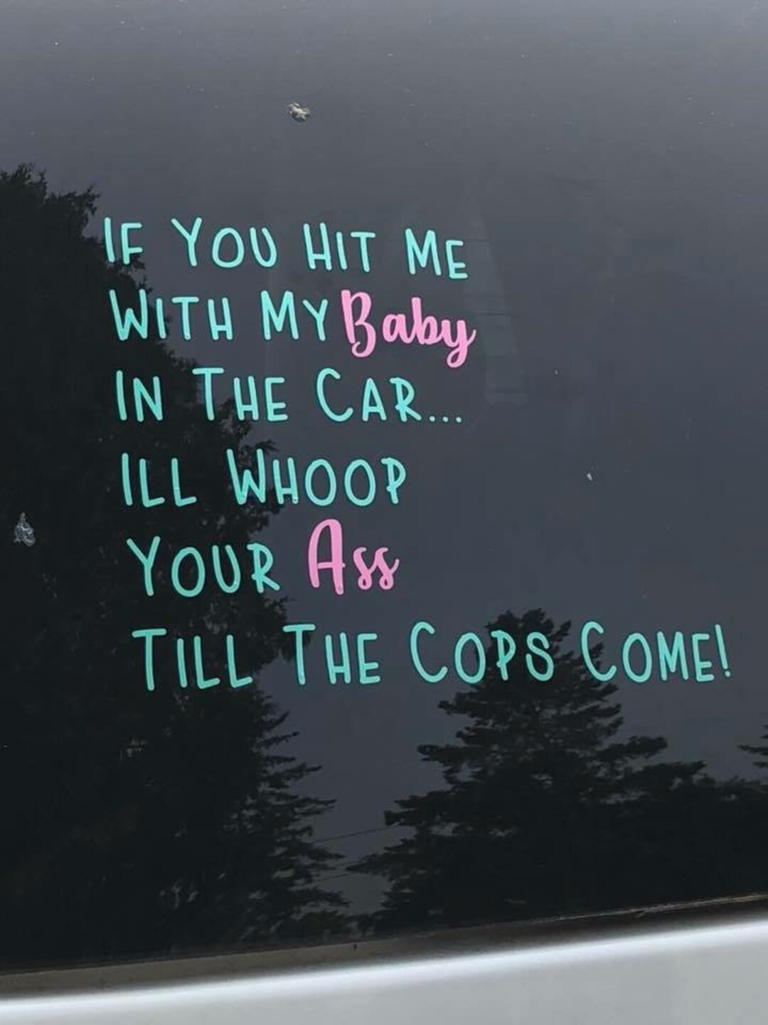 If You Hit Me Decal - Etsy