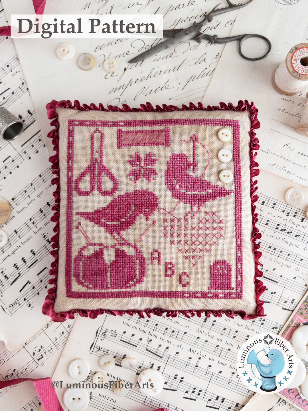 DIGITAL PDF Pattern: Gathering Stitches Cross Stitch by Luminous Fiber ...