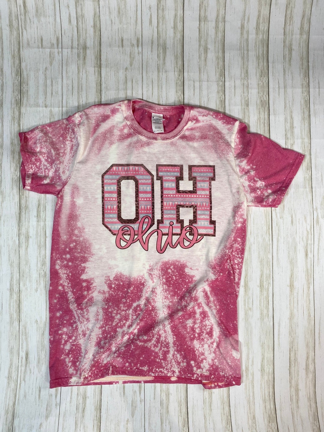 Ready to Ship MEDIUM | Ohio Bleach Shirt | OH Bleached Shirt | Bleach ...