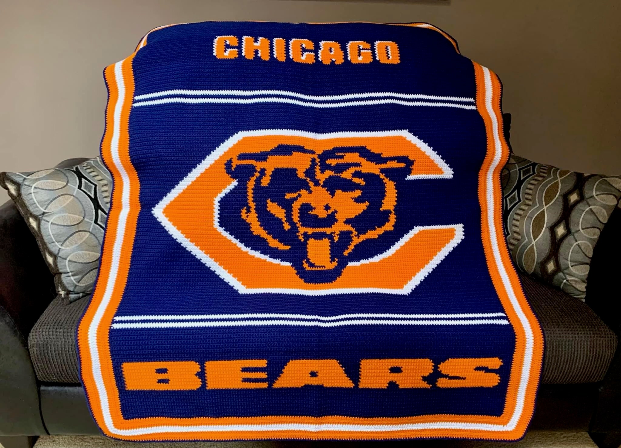 Chicago Bears Pattern Sjabloon Chicago Bears Logo Logo | PosterMyWall