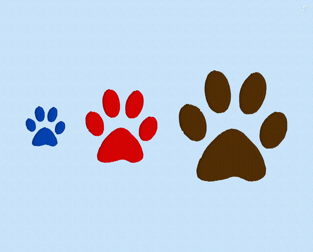 Embroidery Design - Dog Paw - 3 Sizes- Instant Download - Embroidery ...