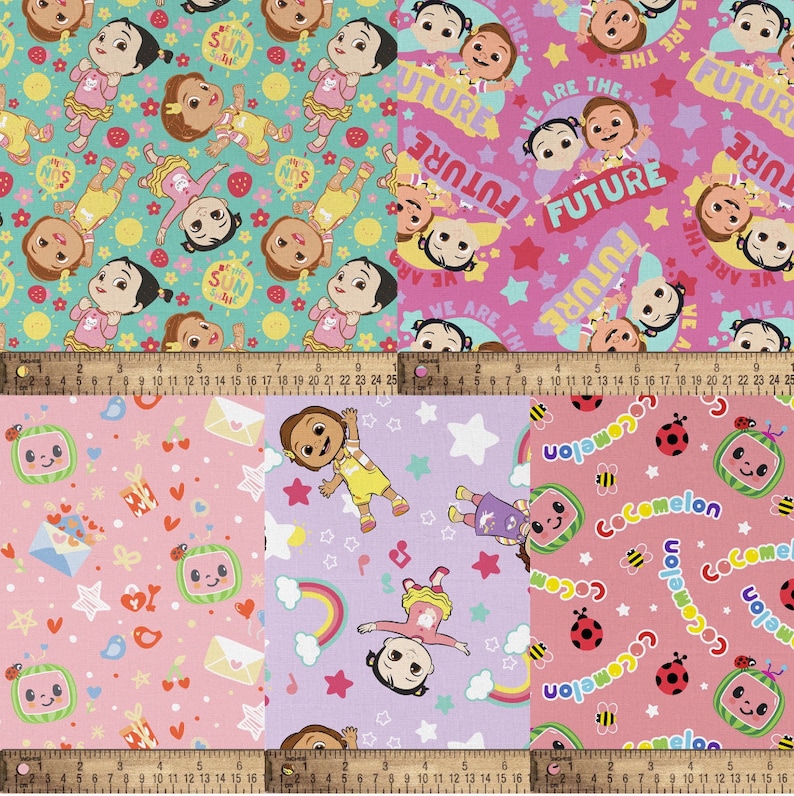 Cartoon Cotton Fat Quarter Bundle 100% Cotton Fabric Craft Supply STAX ...