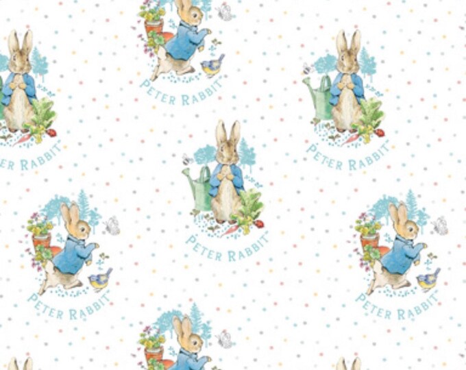 Peter Rabbit Round Pack 100% Cotton Fabric Craft Supply Continuous Cuts ...