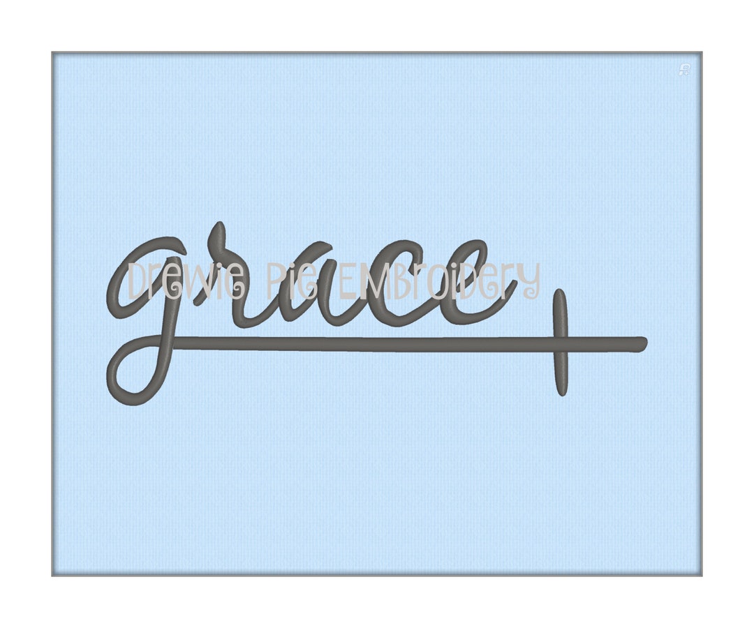 Embroidery Design -grace Cross - Instant Download - Embroidery Files - Etsy