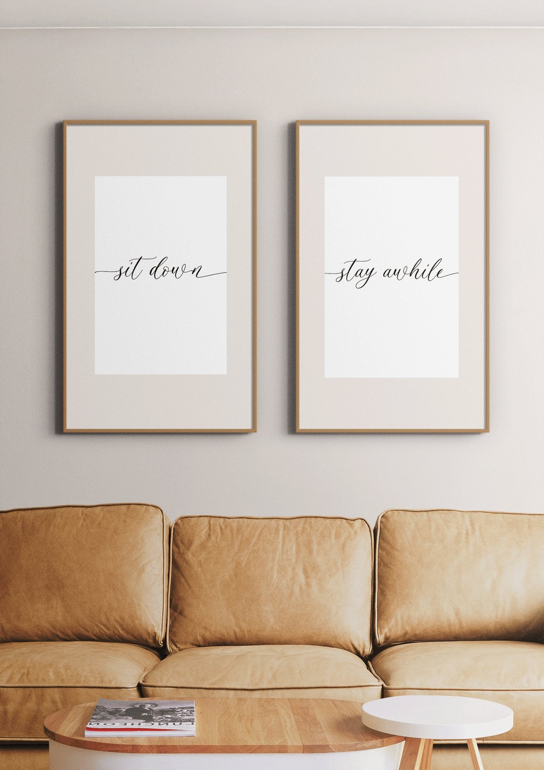 Sit Down Stay Awhile Print, Printable Wall Art, Living Room Decor, Den ...