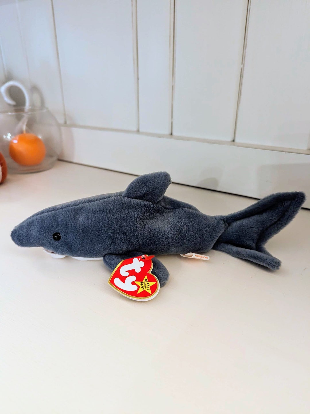 Vintage Ty Beanie Babies - Crunch the Shark, PVC Pellets - Rare ...
