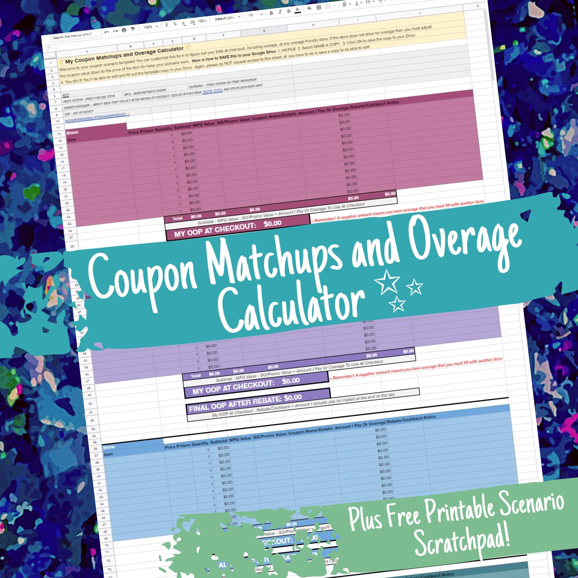 Coupon Binder Matchups & Overage Template Tool | Extreme Couponing ...