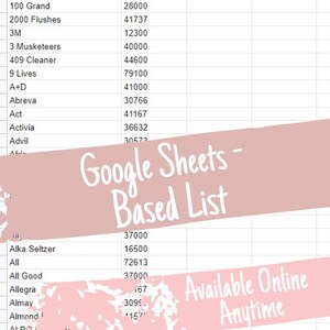 Couponing UPC Barcode Database Master List | Over 500 Essential Brand ...