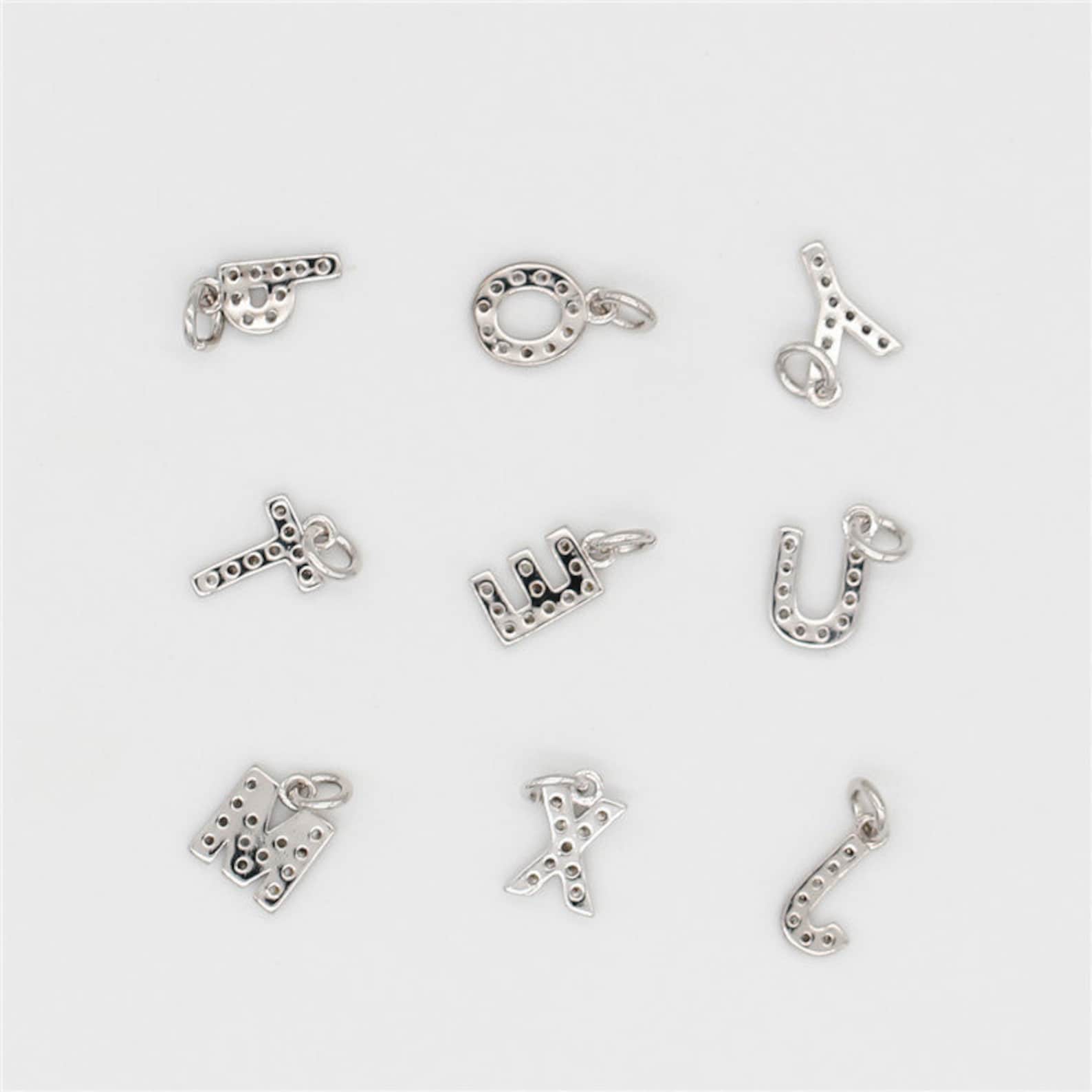 Alphabet Letter Charms - 26 Letter Pendant - Small Alphabet - DIY ...