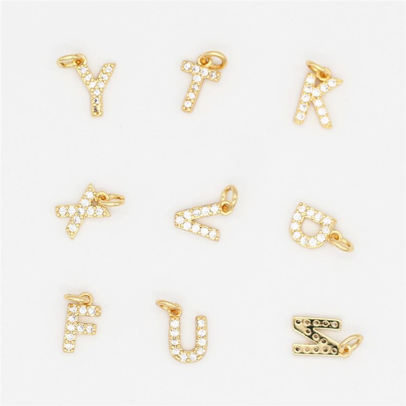 Alphabet Letter Charms - 26 Letter Pendant - Small Alphabet - DIY ...