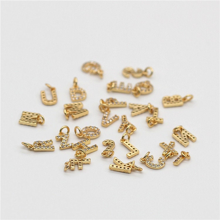 Alphabet Letter Charms 26 Letter Pendant Small Alphabet DIY Jewelry ...