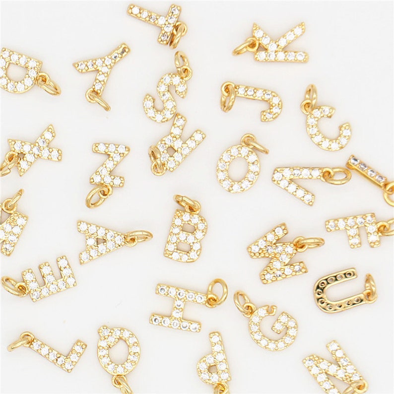 Alphabet Letter Charms 26 Letter Pendant Small Alphabet - Etsy