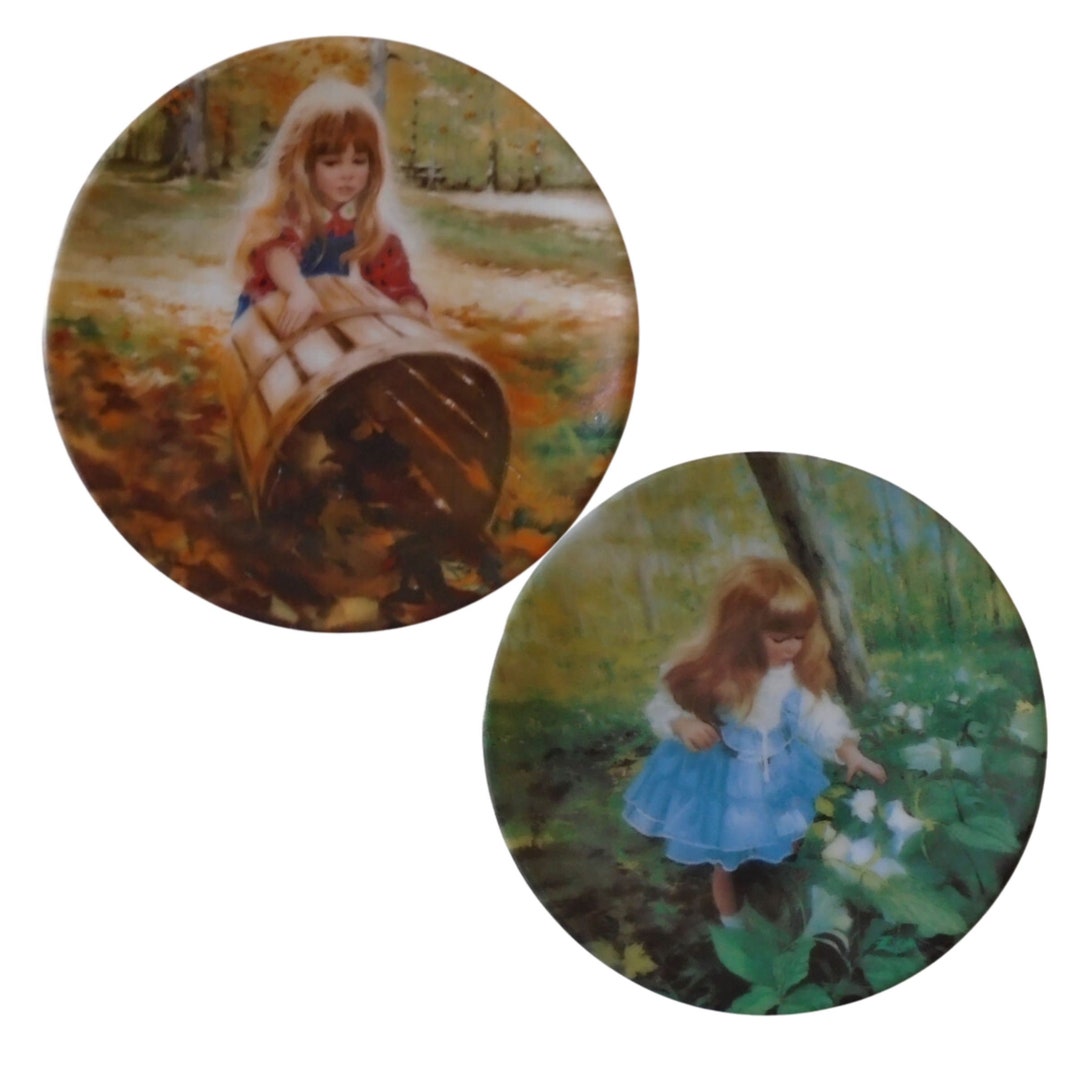 Donald Zolon Miniature Plates Children Girls Vintage Childhood ...