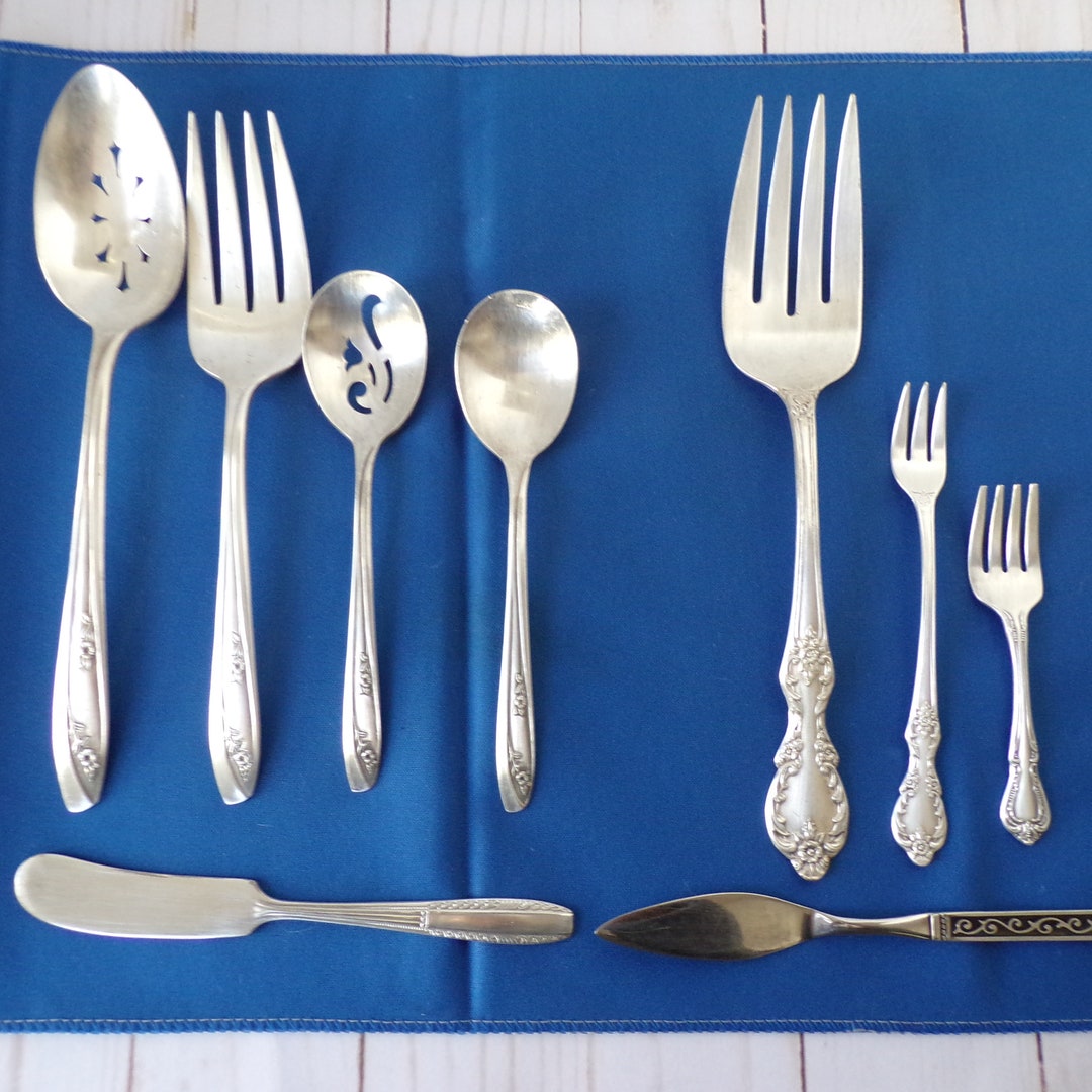 Vintage Wm Rogers Silverplate Flatware Lot of 8 Assorted Patterns Lady ...