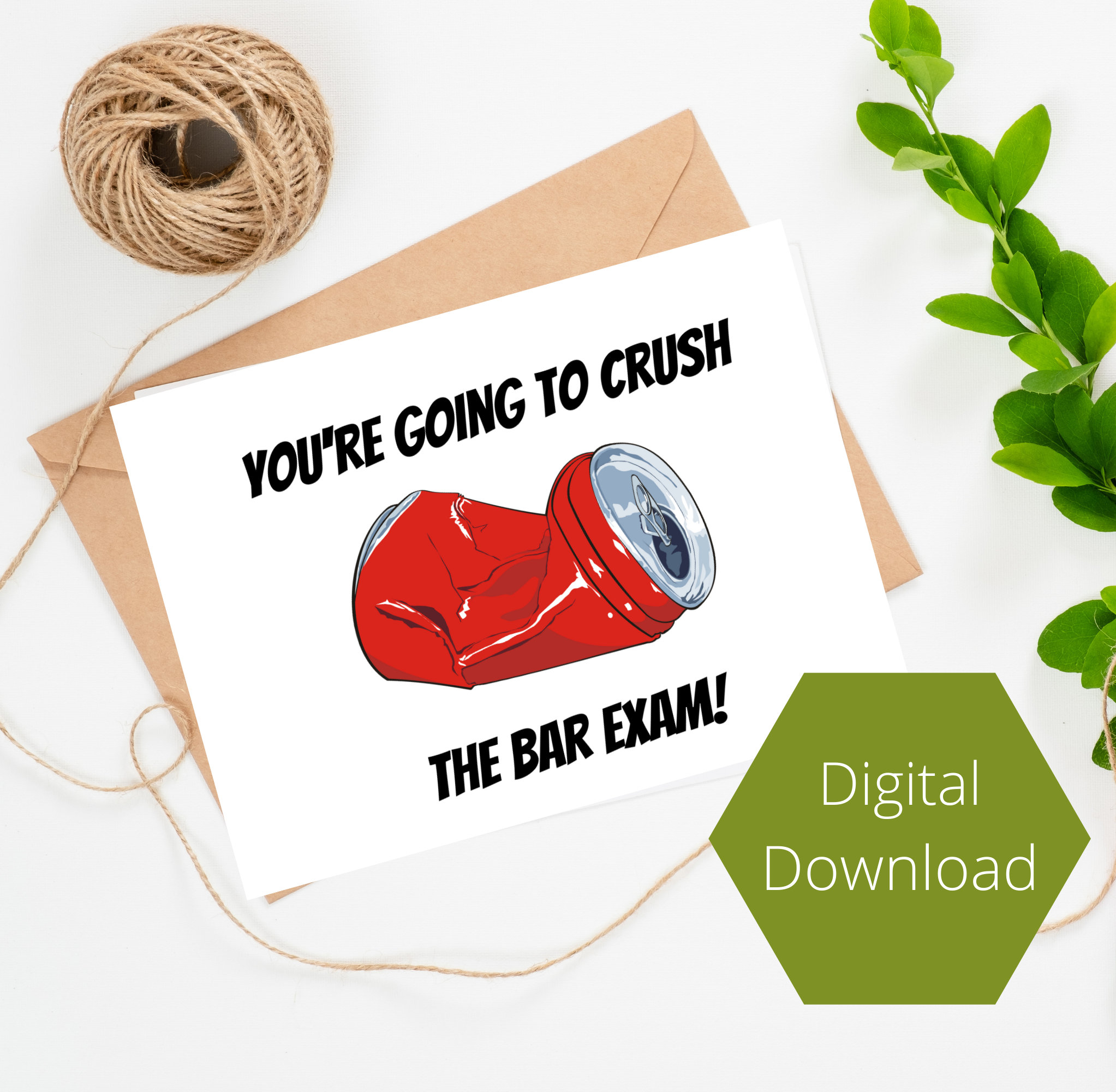 Bar Exam Good Luck Card Best Wishes Card Funny Card Printables Digital ...