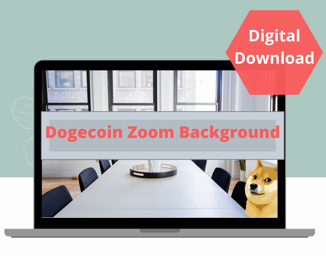 Dogecoin Zoom Background Virtual Office Digital Background Dogecoin ...