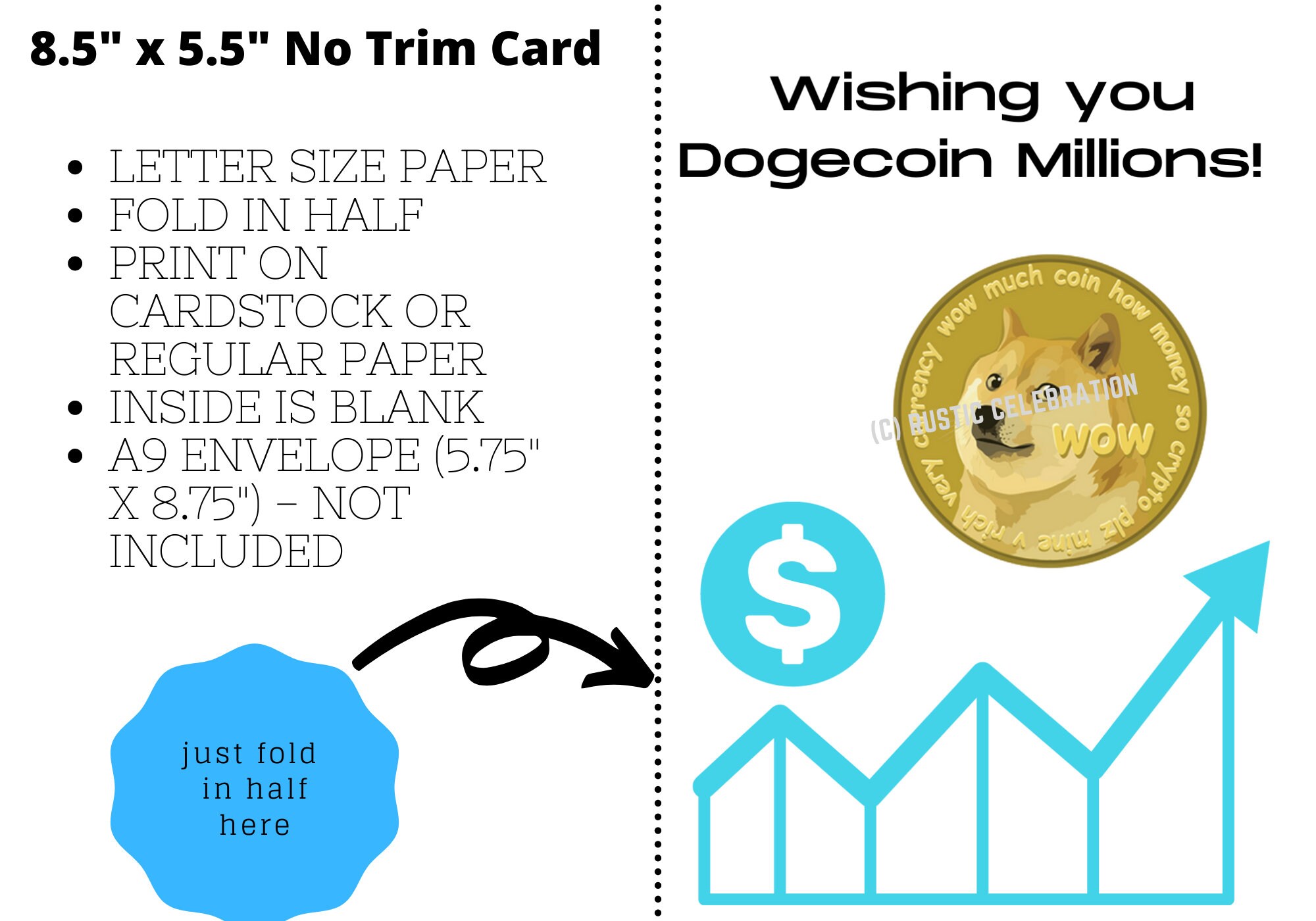 Dogecoin Millionaire Card Funny Card Dogecoin Greeting Card Digital ...