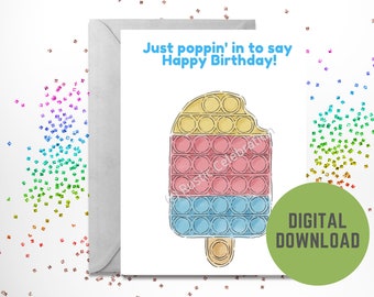 Fidget Birthday Card - Etsy