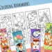 Baby Fox Coloring Bookmarks set of 4, PDF Download Coloring Bookmarks ...