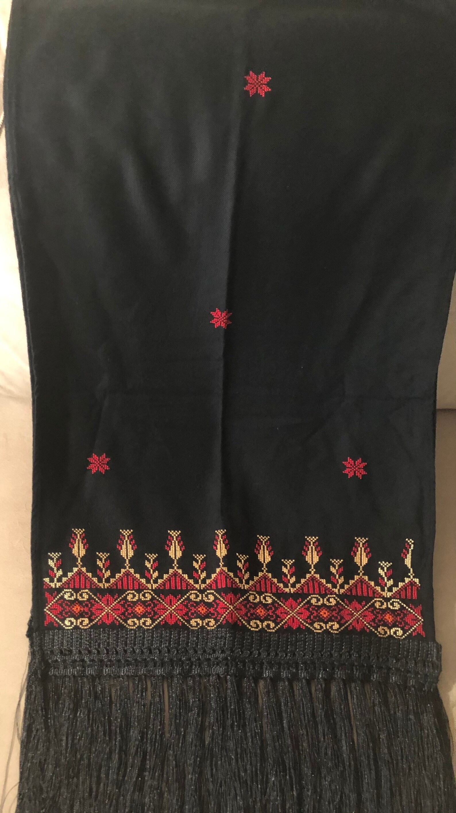 Handmade Palestinian embroidery shawl | Etsy