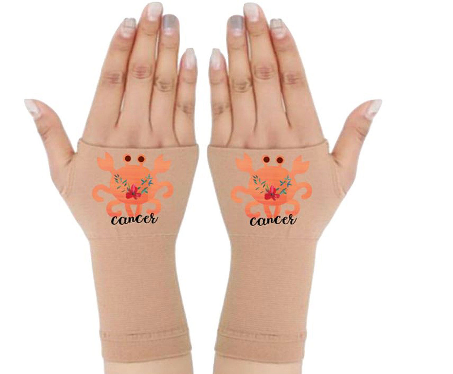 Cancer Zodiac Fingerless Gloves compression Gloves gloves - Etsy