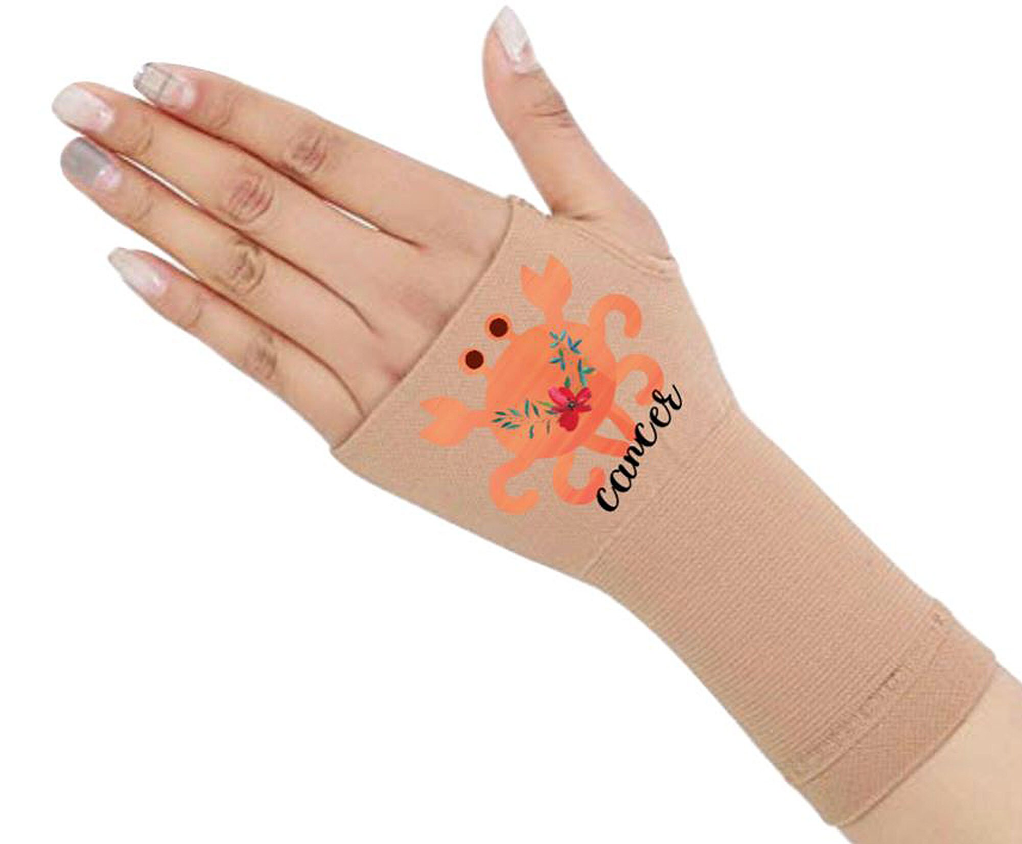 Cancer Zodiac Fingerless Gloves compression Gloves gloves - Etsy