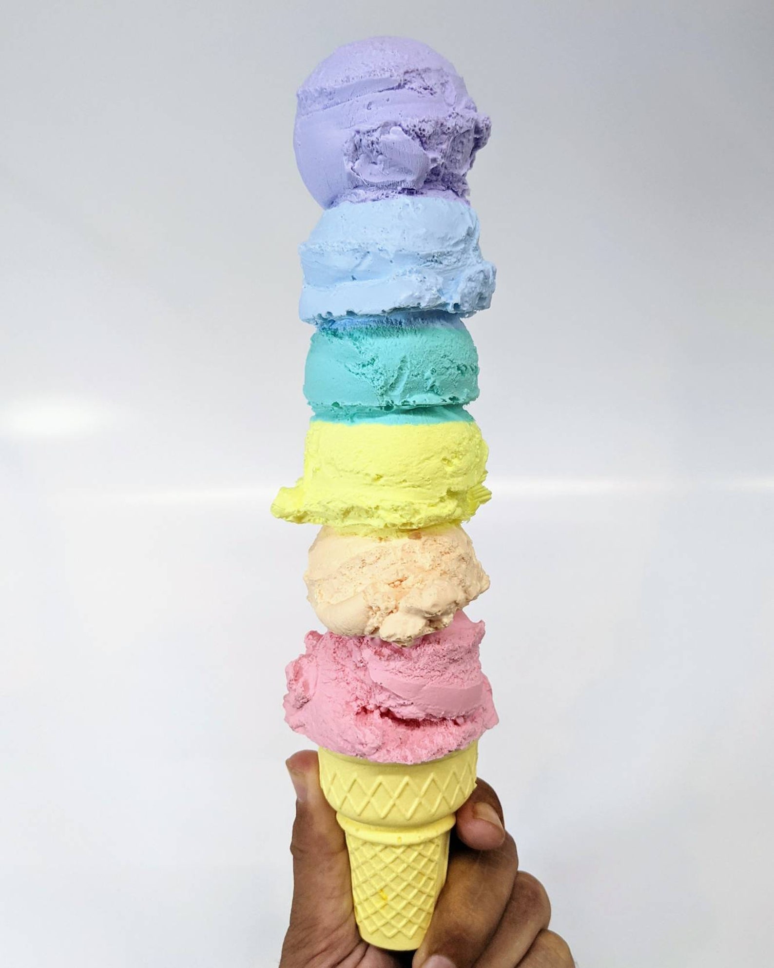 Wall Mounted Pastel Rainbow Ice Cream Sculpture Six Scoop - Etsy