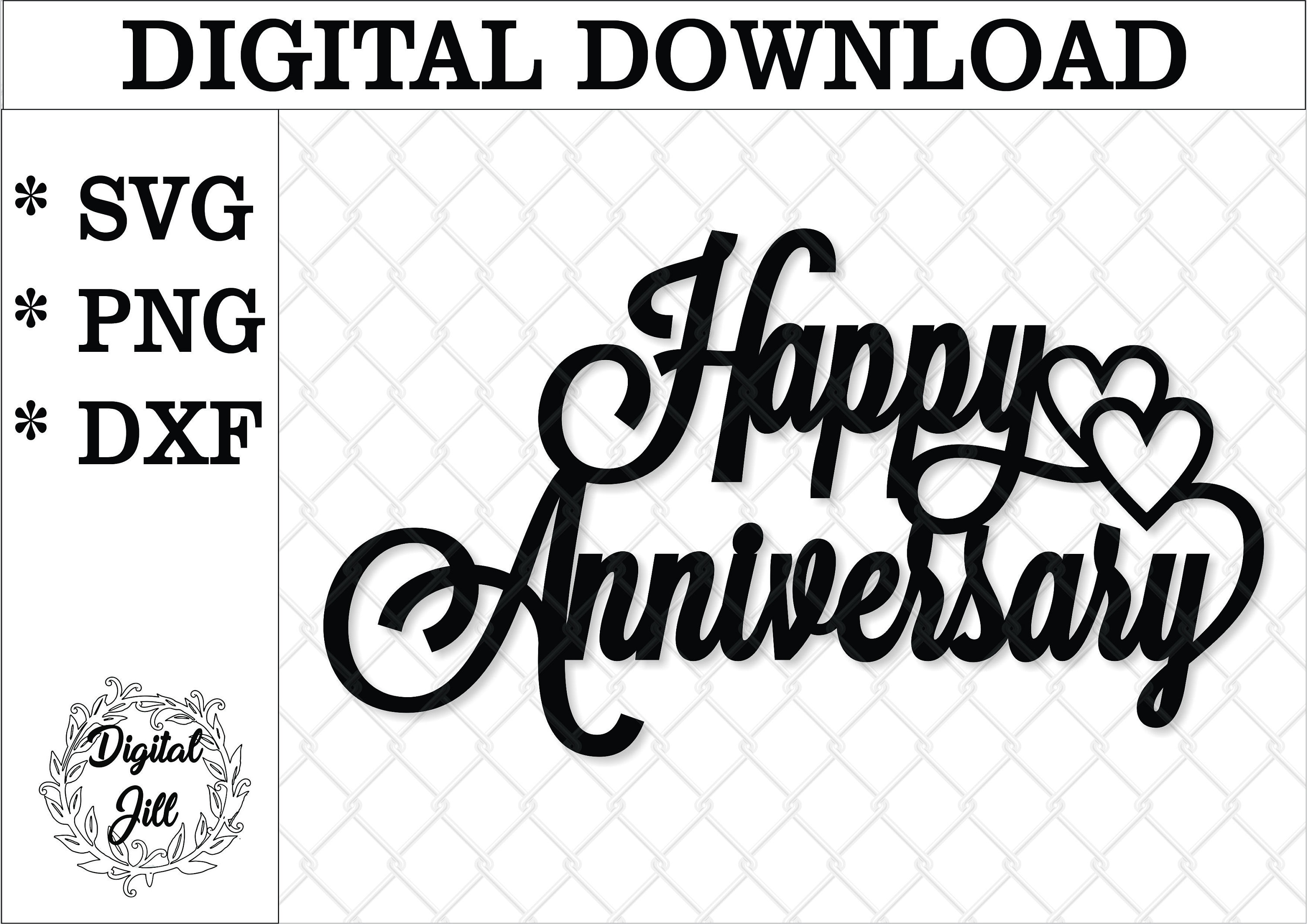 Happy Anniversary Svg Free Toppers