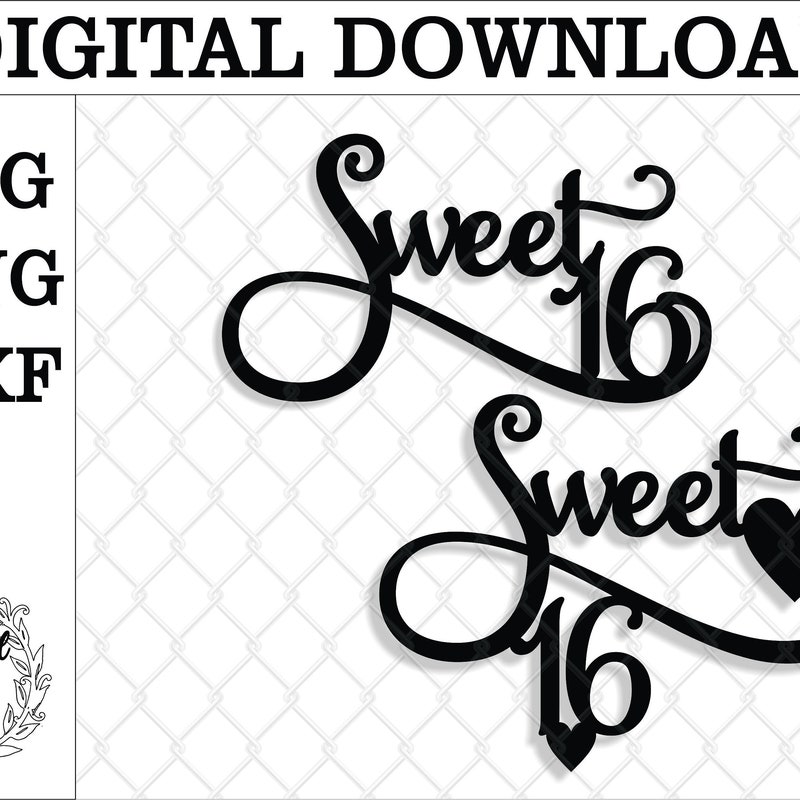 Sweet 16 Svg - Etsy