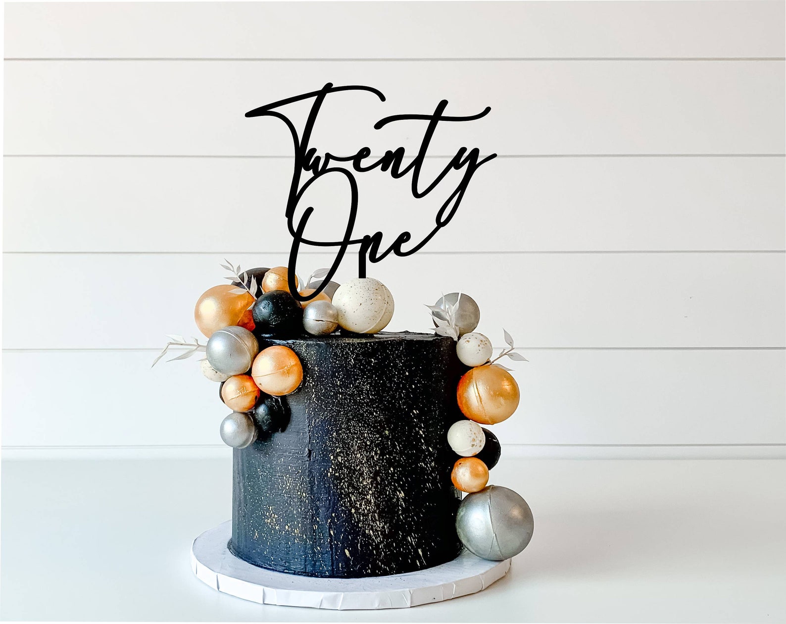 Twenty One Cake Topper Svg File. Modern Twenty One Birthday - Etsy