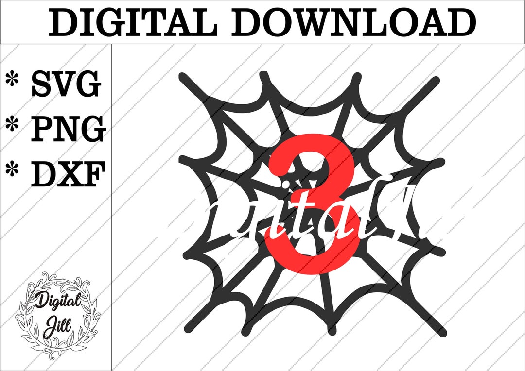 Spider Web and 3 Svg. 3rd Birthday and Spider Web Svg. Spider Themed ...
