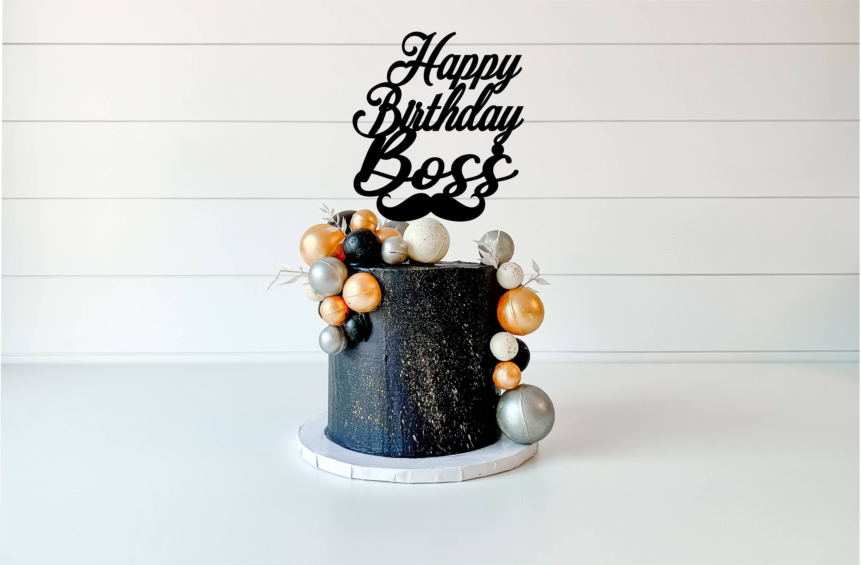 Happy Birthday Boss Cake Topper Svg. Happy Birthday Boss Svg. - Etsy UK
