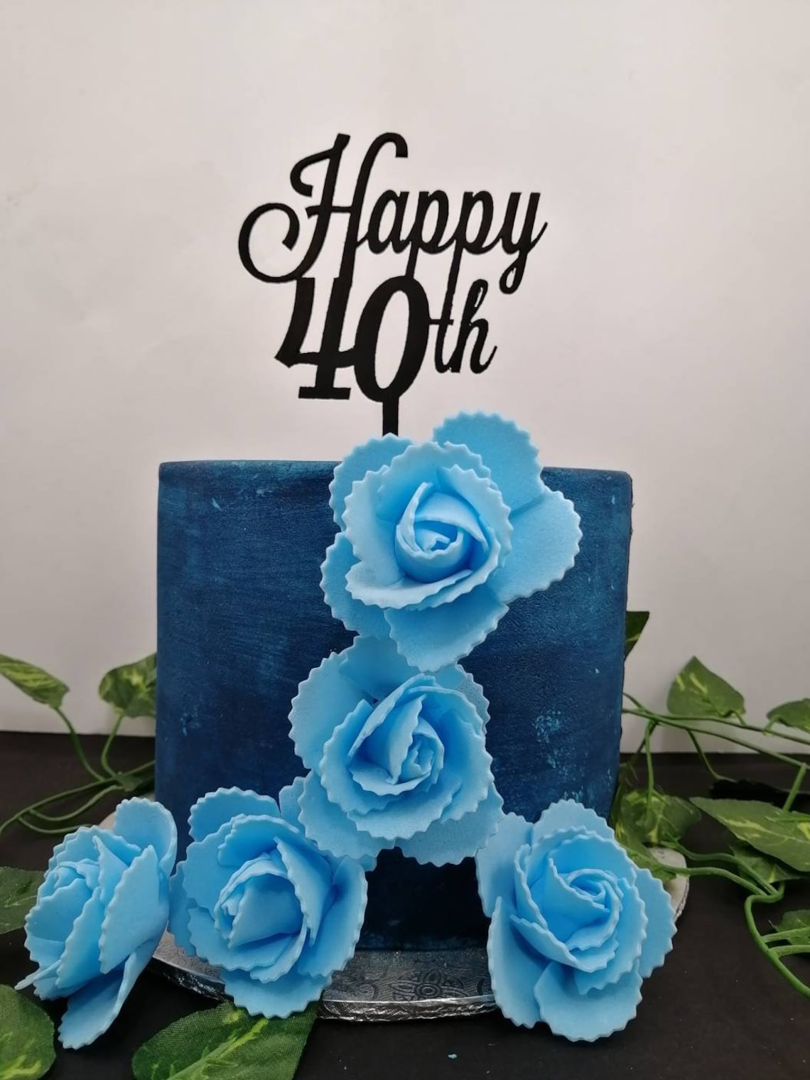 Happy 40th Cake Topper SVG. Digital Download. SVG File. Laser - Etsy