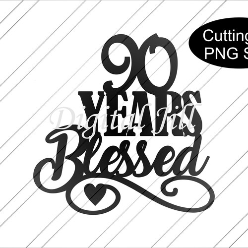 Hello 90 SVG 90th Birthday SVG Cake Topper Cut File - Etsy