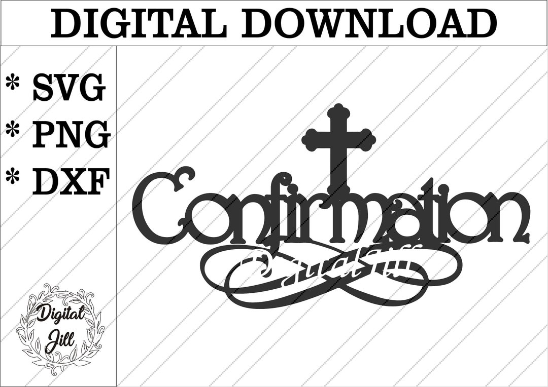 Confirmation Cake Topper Svg. Digital Confirmation Cake Topper ...