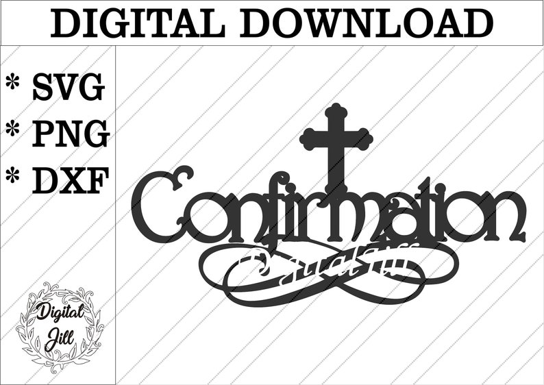 Confirmation Cake Topper Svg. Digital Confirmation Cake Topper ...