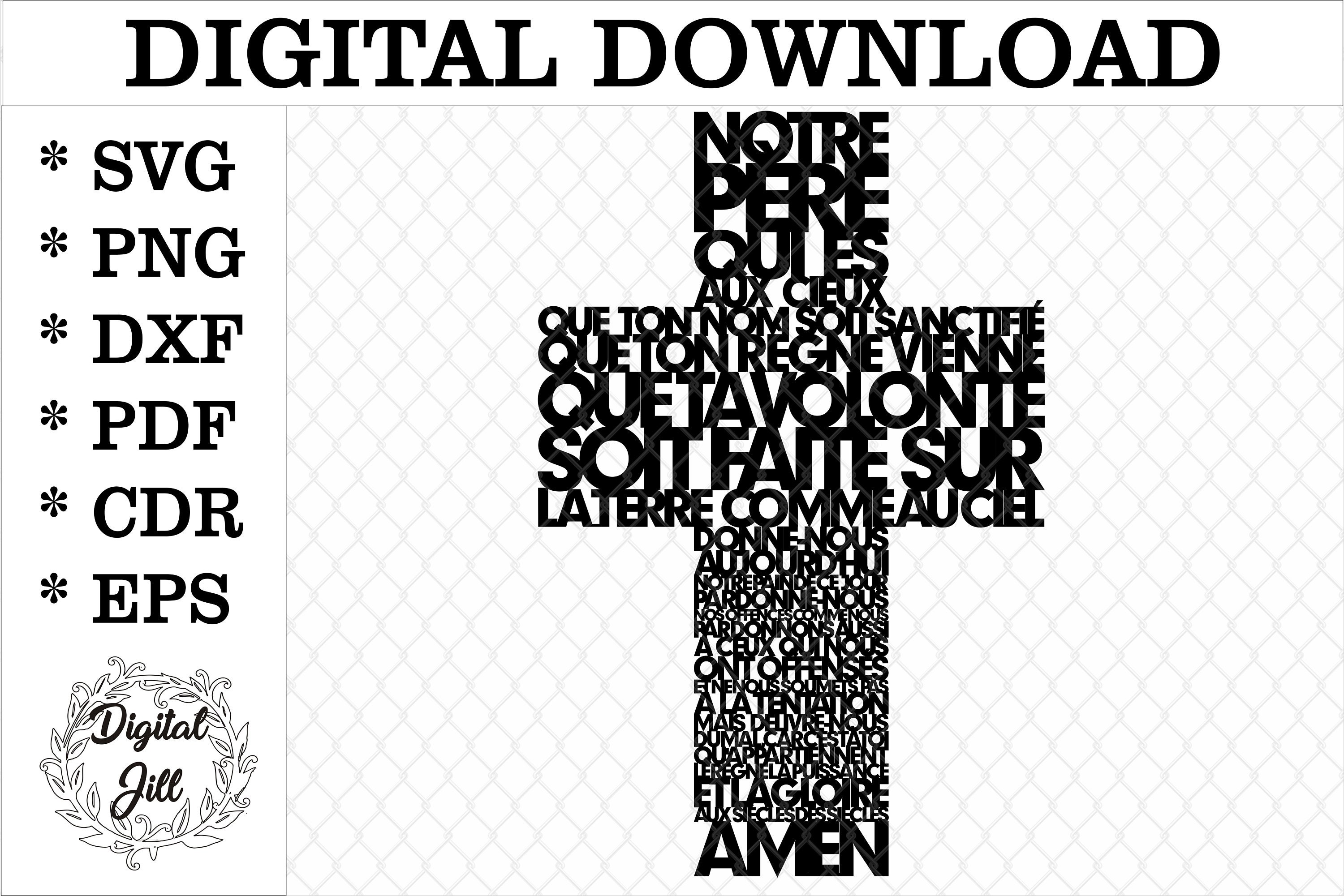 Notre Père Lord's Prayer French Version Lasercut Cross - Etsy Canada