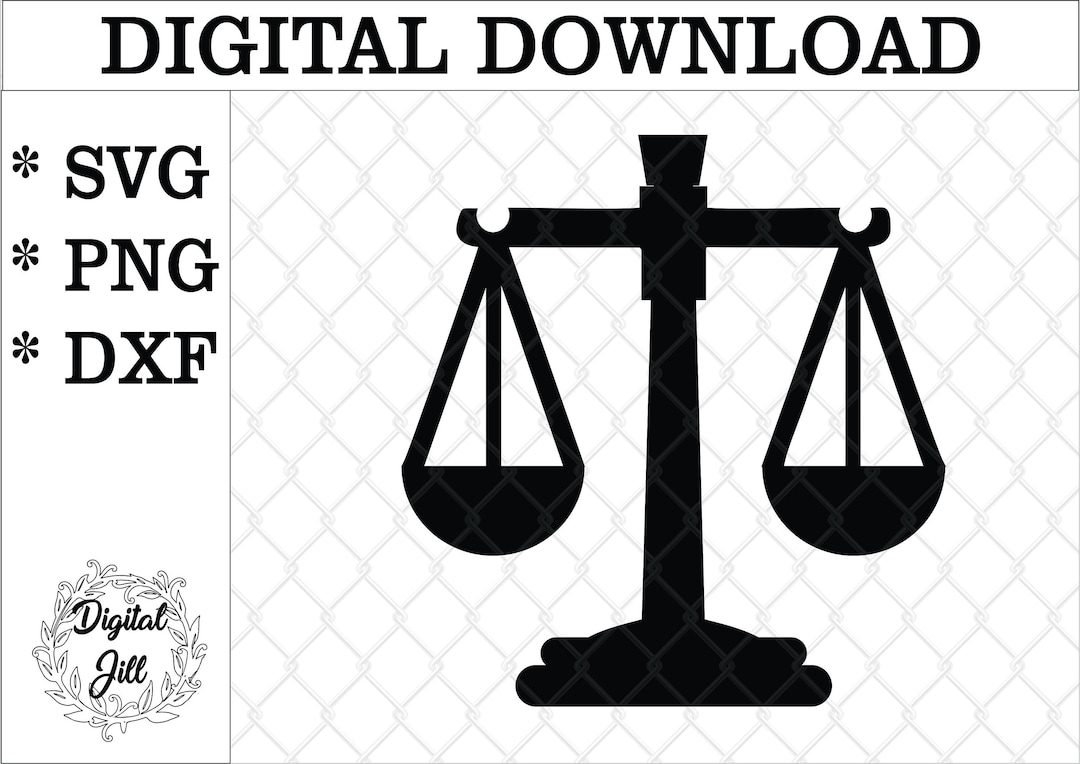 Scales of Justice SVG.PNG - Scales of Justice Lawyer Svg Png Cutting ...