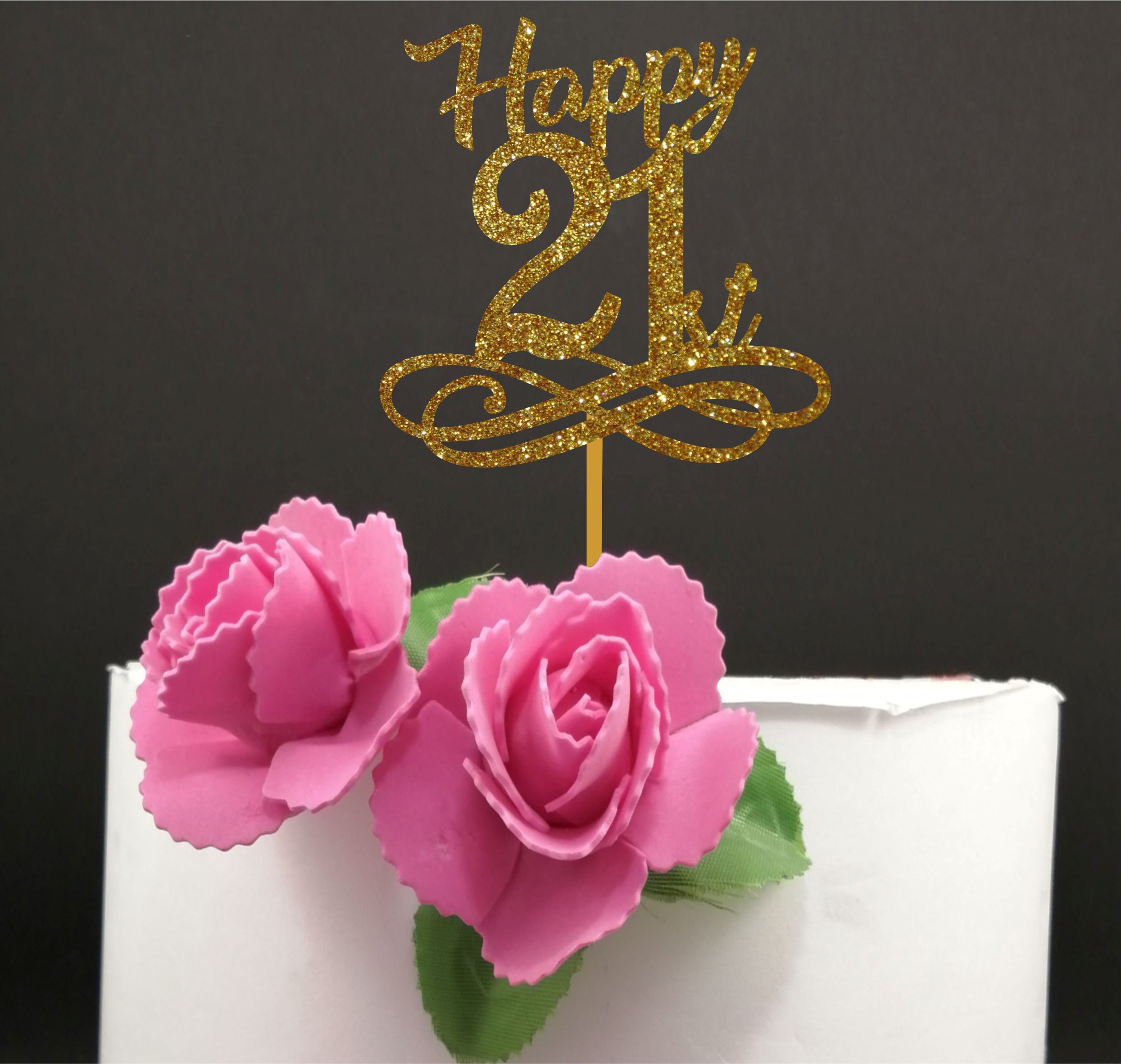 Happy 21st cake topper SVG. Digitaler Download. SVG Datei. | Etsy