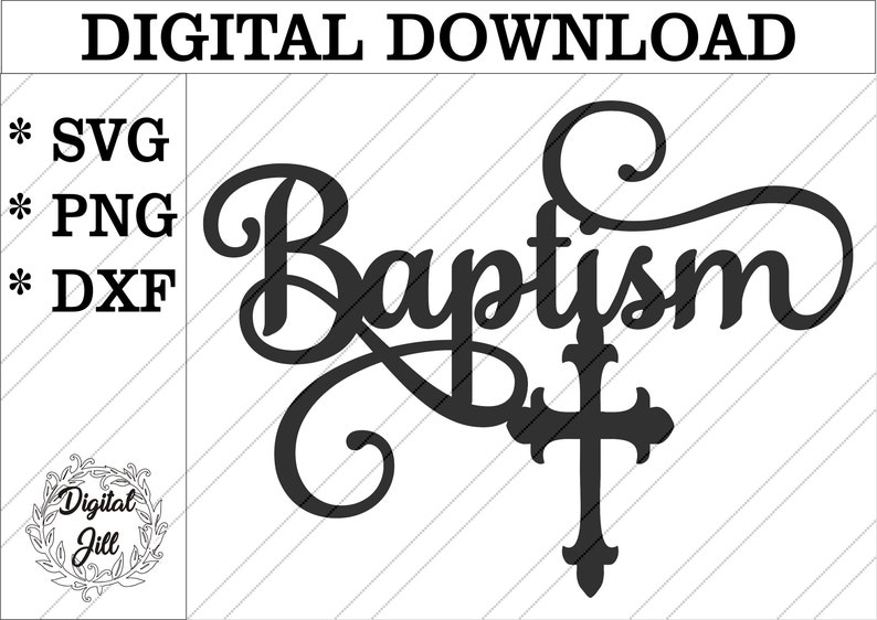 Baptism Svg Cake Topper. Baptism Digital File Cake Topper. - Etsy Hong Kong