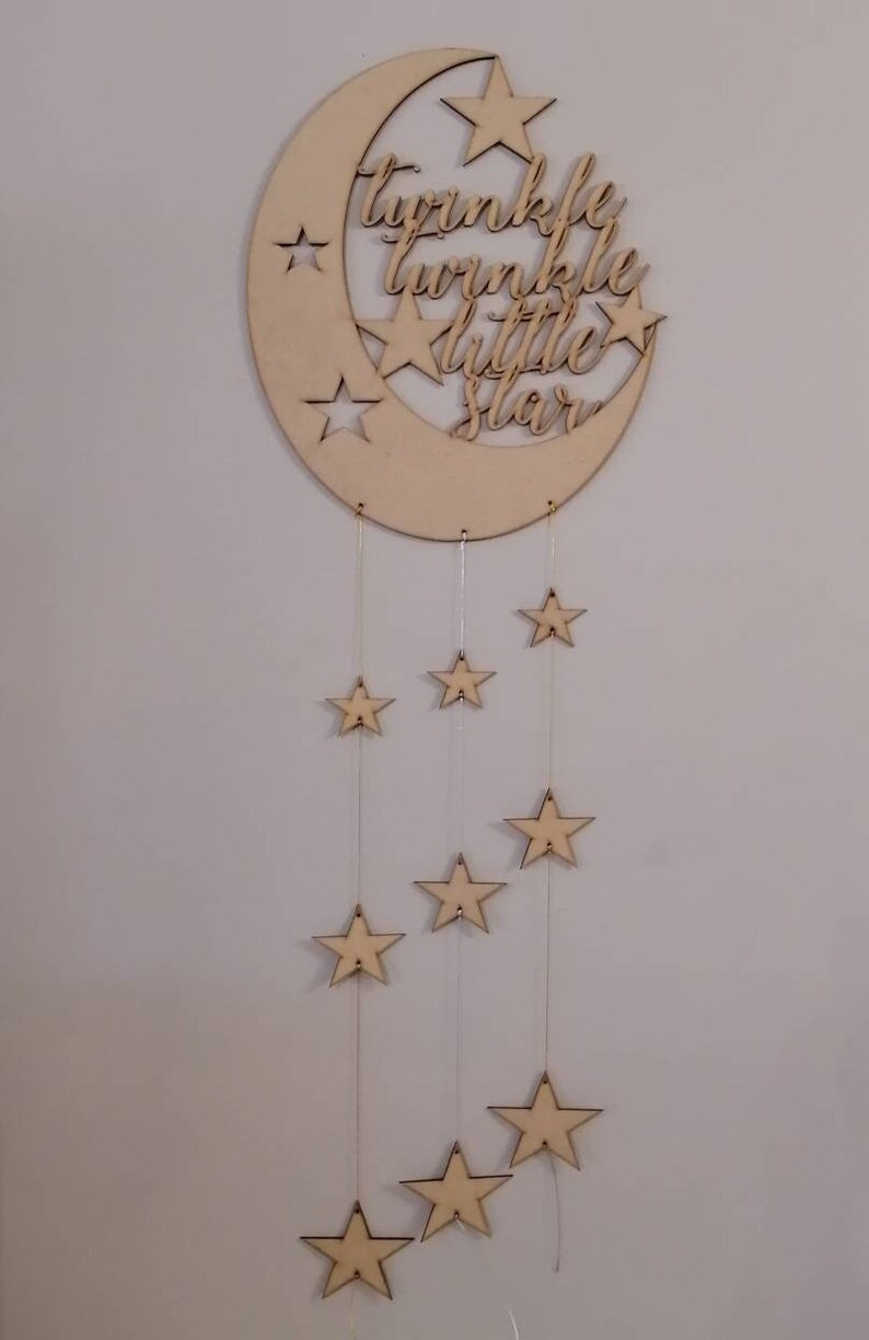 Twinkle twinkle little star laser cut file. wall decor | Etsy